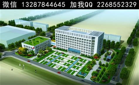 办公楼前绿化花园景观设计案例效果图 美国室内设计中文网