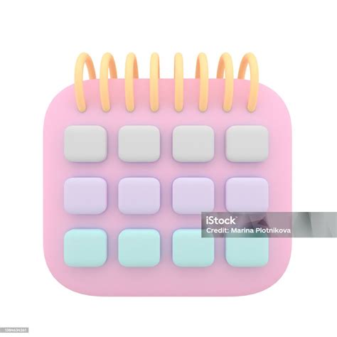 캘린더 아이콘 기호를 3d 렌더링합니다 최소한의 만화 스타일 디자인 0명에 대한 스톡 사진 및 기타 이미지 0명 3차원