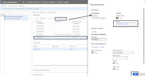 run er reports using electronic messaging functionality in d365