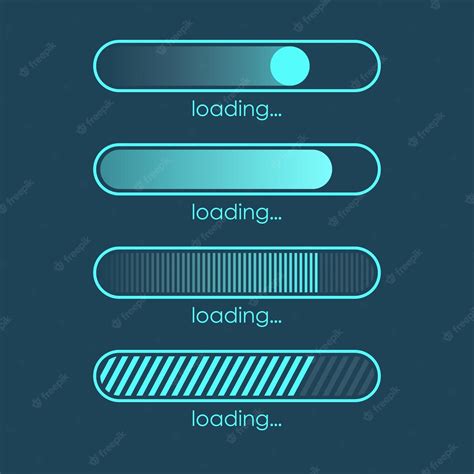 Premium Vector Loading Bar Icon In Flat Style Progress Indicator