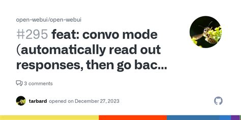 feat convo mode automatically read out responses then go back to listening · issue 295