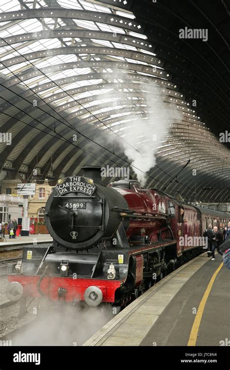 Lms Jubilee Class Steam Locomotive 45699 Galatea At York Station Uk