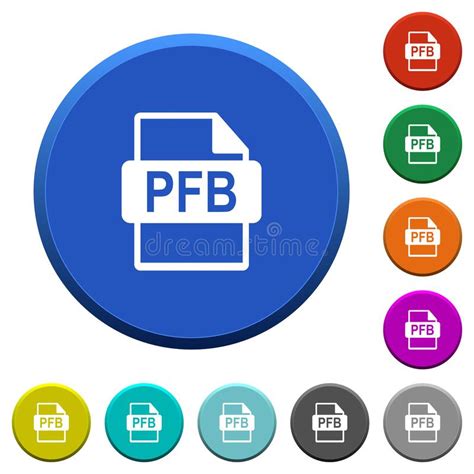  File Format Push Buttons Stock Vector Illustration Of Round