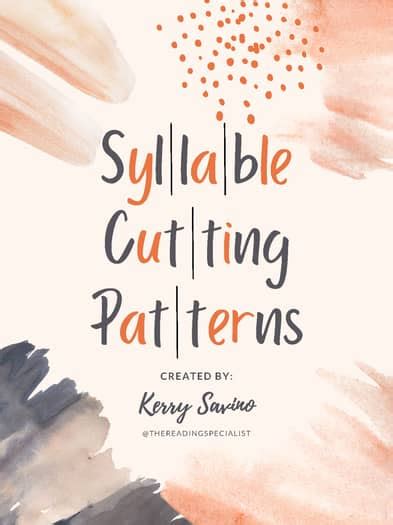 Syllable Cutting Pattern Posters Boho Themed By The Og Reading Specialist