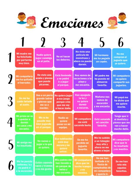 Tablero Emociones Tarjetas Pdf