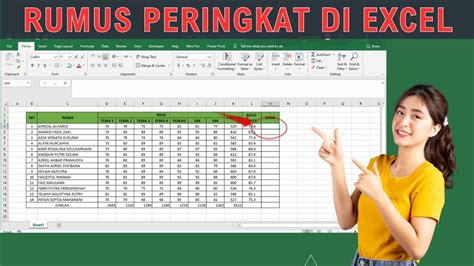 Cara Membuat Rangking Atau Peringkat Kelas Secara Otomatis Pada Excel