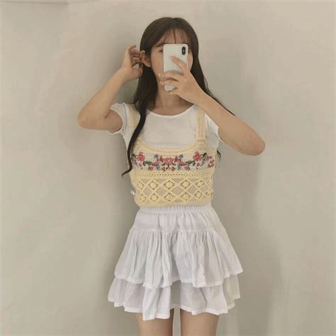 여름신상요즘유행템 플라워 패턴 빈티지 무드 니트 뜨개 조끼 에이블리