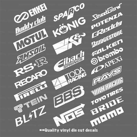 Automotive Sponsor Logos 12 Random Decals Stickers V12 Car Racing