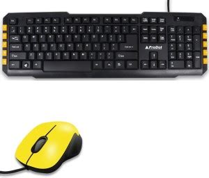 PRODOT TRC USB Multimedia Wired Keyboard And Mouse Combo Compact And Portable For Pc