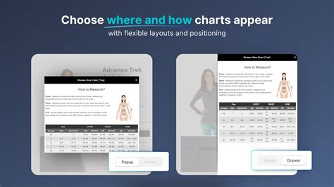 easy size chart and size guide size charts and size guides quick setup