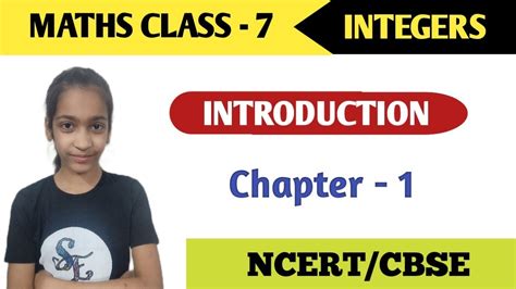 Integer Chapter 1 Introduction Class 7 Class 7 Integers