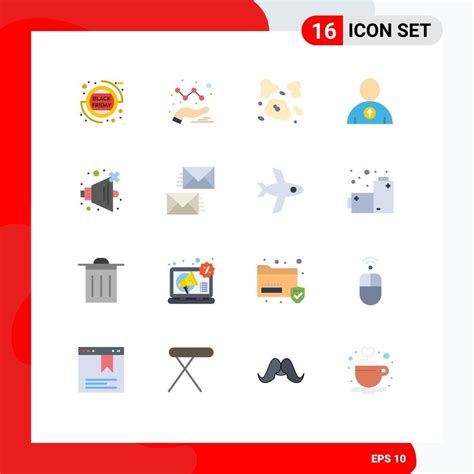 Universal Icon Symbols Group Of 16 Modern Flat Colors Of Communication Sound Dust No Up Editable