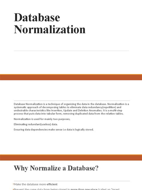 Database Normalization Pdf Databases Computer Programming