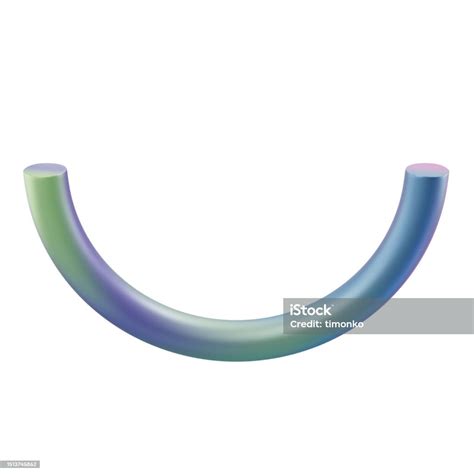 3d 차원 추상 모양 세미링 기하학적 금속 현실적인 광택 그라데이션 고급 템플릿 장식 디자인 그림입니다 클리핑 경로로 격리된 미니멀한 밝은 세미 링 모형 0명에 대한 스톡