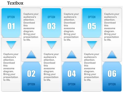 1014 Business Plan Six Options Vector Textboxes Powerpoint Presentation Template Powerpoint