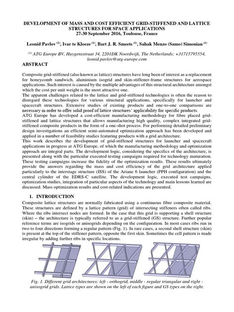 Development Of Mass And Cost Efficient Grid Stiffened Pdf Buckling