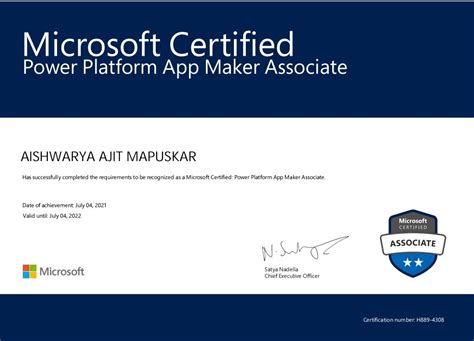 aishwarya mapuskar on linkedin powerplatformappmakerassociate pl100 powerappsdevelopers