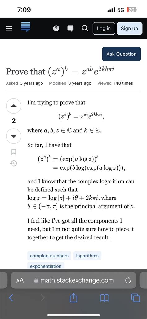 Complex Log Q Rmathshelp