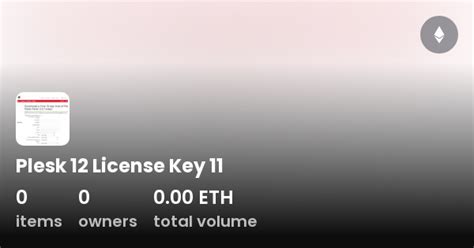 Plesk License Key Collection OpenSea