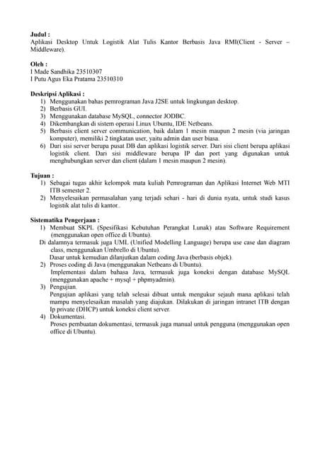 deskripsi tugas besar java pdf