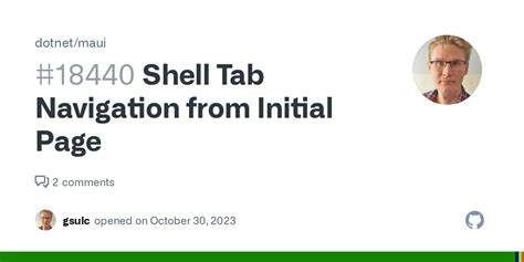 Shell Tab Navigation From Initial Page · Issue 18440 · Dotnetmaui