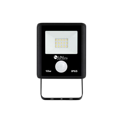 Proyector Led Con SENSOR 10w Negro LDVlighting