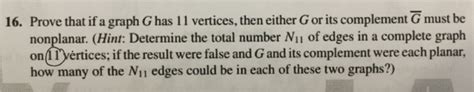 Solved Prove That If A Graph G Has Vertices Then Either Chegg