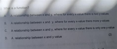 Solved What Is A Function A A Relationship Between X And Chegg Com