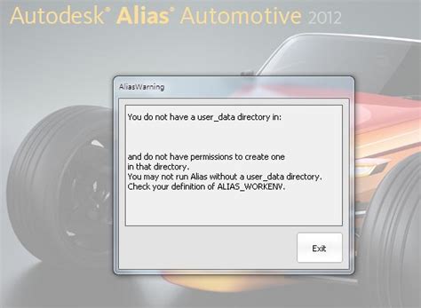 Alias You Do Not Have A Userdata Directory Autodesk Community