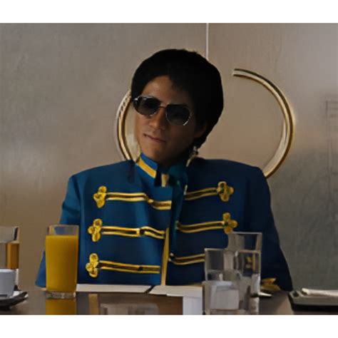 Michael Jaafar Jackson Blue Jacket America Suits