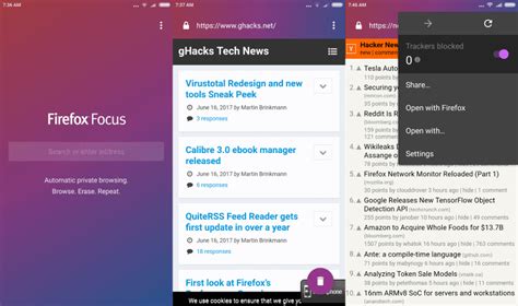 Firefox Focus For Android Preview Ghacks Tech News