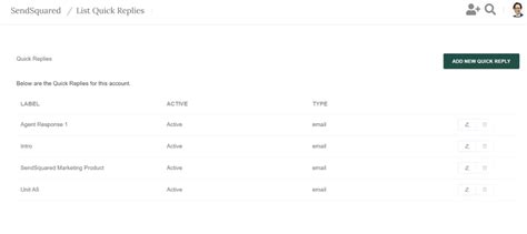Setting Up Quick Replies Sendsquared