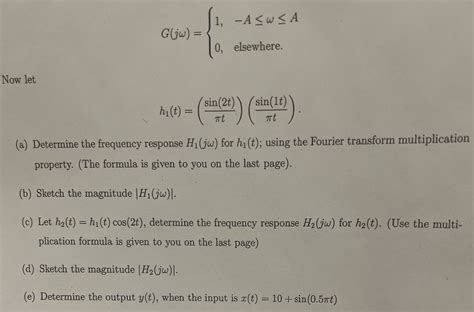 Solved G jω AωA elsewhere Now let Chegg com