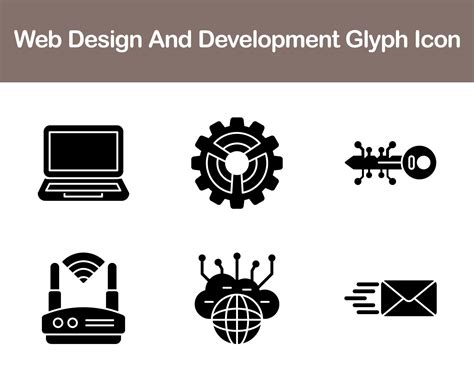 Web Design And Development Vector Icon Set Vector Art At Vecteezy