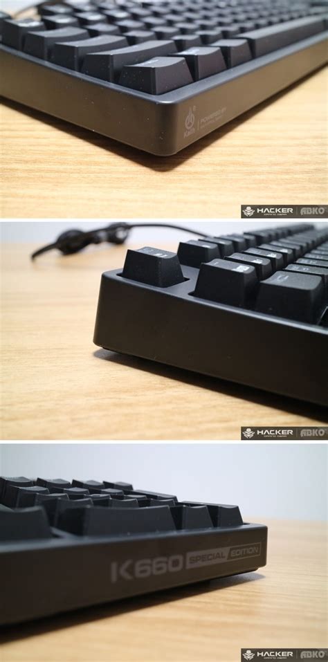 완벽하게 검증된 카일광축키보드 Abko Hacker K660 축교환 완전방수 게이밍 카일광축 블랙 클릭 유저 칼럼 퀘이사존