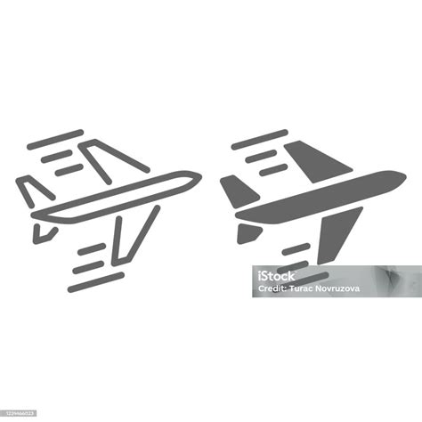 항공 배달 라인 및 솔리드 아이콘 물류 기호 흰색 배경에 비행 비행기 벡터 기호 모바일 개념 및 웹 디자인에 대한 개요 스타일의 항공화물 캐리어 아이콘 벡터 그래픽 개념에