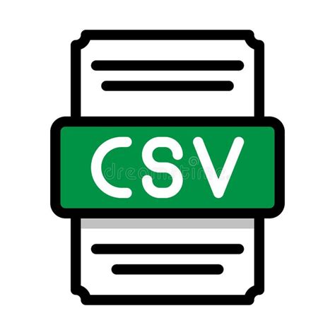 Document File Format Csv Spreadsheet Icon With Outline And Color In The Middle Vector