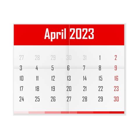 Календарь Апрель 2023 Премиум векторы