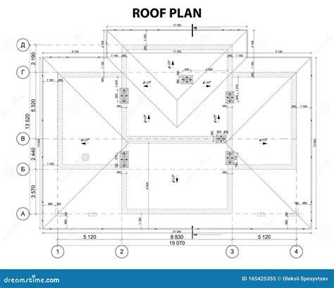 Λεπτομερές αρχιτεκτονικό σχέδιο ιδιωτικής στέγης διανύσματος Διανυσματική απεικόνιση