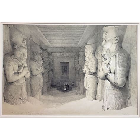 Roberts David Interior Of The Temple Of Aboo Simbel Original Antique
