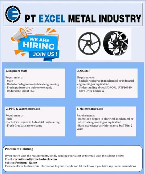 Pt Excel Metal Industry Departemen Teknik Mesin Sekolah Vokasi