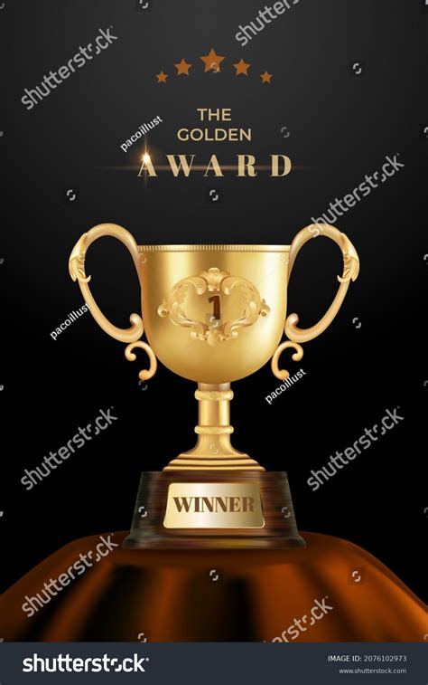수상 챔피언 현실적인 골든 트로피 및 스톡 벡터로열티 프리 2076102973 Shutterstock