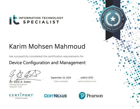 Karim Mohsen On Linkedin Itsupport Techskills Itspecialist Certiport Devicemanagement