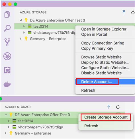 Keep Consistent Between Creating And Deleting Storage Accounts Issue Microsoft Vscode