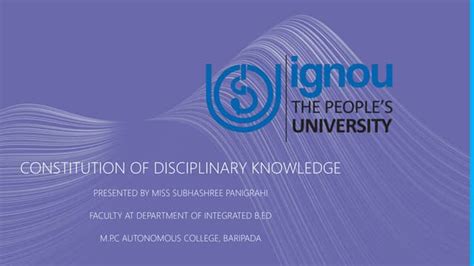Constitution Of Disciplinary Knowledgepptx