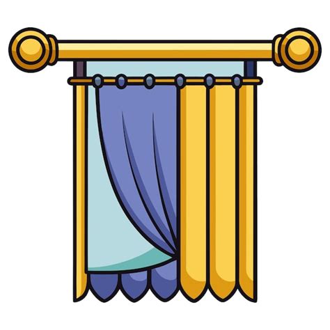 커튼 로드 클리파트 터 아트 및 일러스트레이션 프리미엄 Ai 생성 벡터
