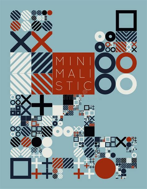 Subdivided Grid System With Symbols Randomly Sized Objects With Fixed