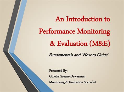 Monitoring And Evaluation Report Template
