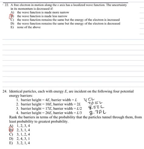 solved 22 a free electron in motion along the x axis has