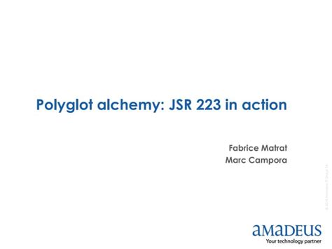 Polyglot Alchemy Jsr 223 In Action Ppt